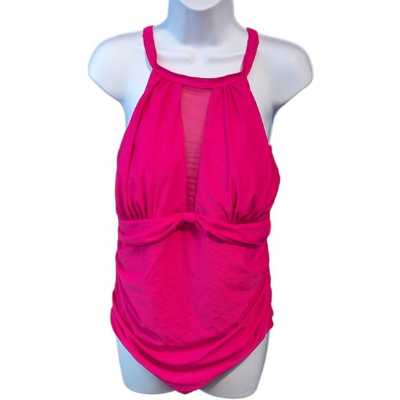 Tempt Me | Swim | Nwt One Piece Mesh Ruched Monokini Swimsuit High Neck ...